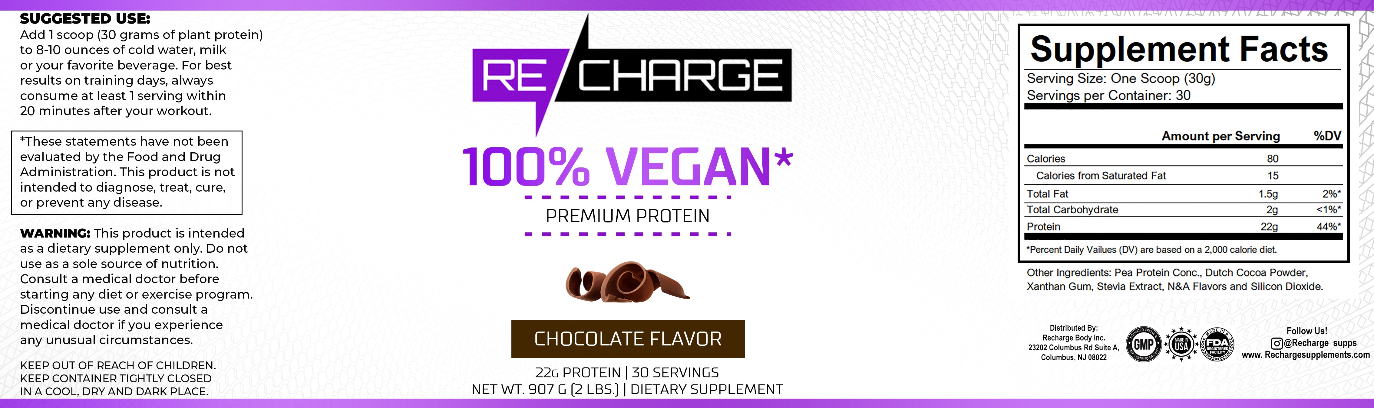 Plant Protein – Recharge Supps
